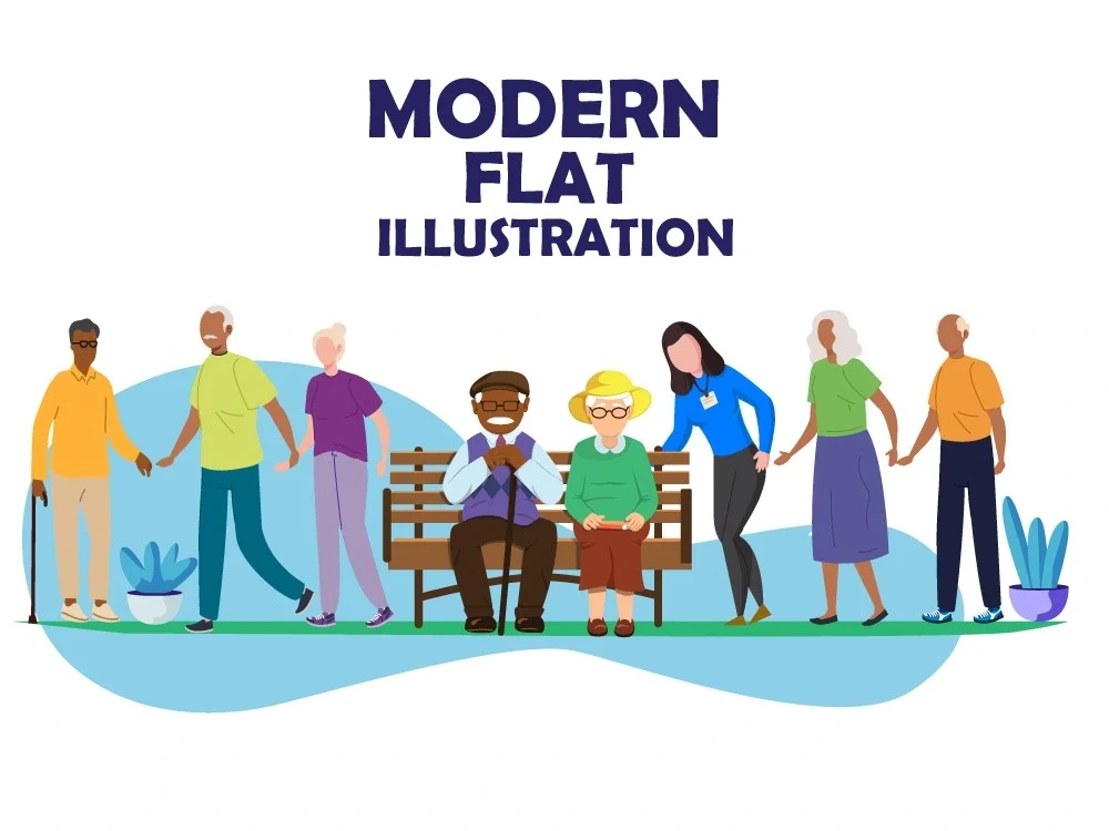An amazing modern flat illustration for website or business | Upwork