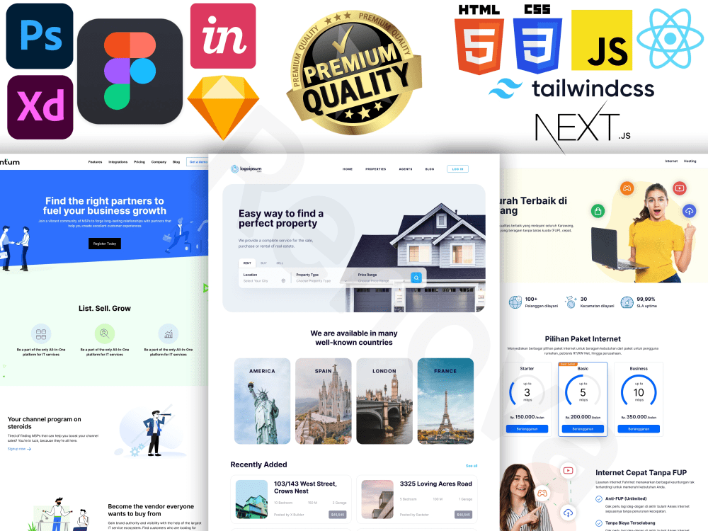 Figma/XD/PSD/Invision/Sketch to React/Next.js (Responsive & Pixel Perfect) | Upwork