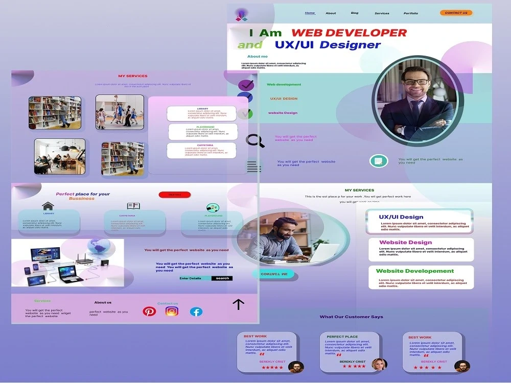 UI /UX for website design and Landing page UI in figma website developement | Upwork