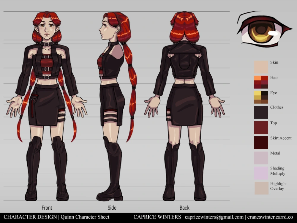 A character design sheet, great for concept art, game dev, animation or ...