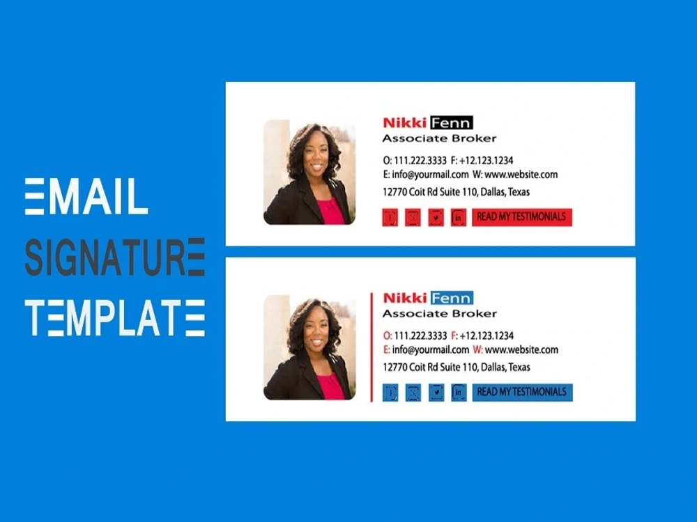 A create clickable html email signature | Upwork