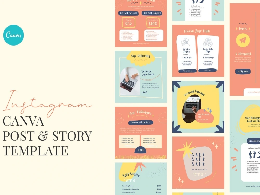 20 unique editable Canva templates | Upwork