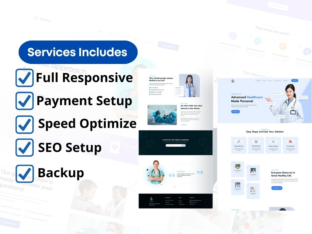 Modern medical, hospital, dental, clinic, or doctor website | Upwork