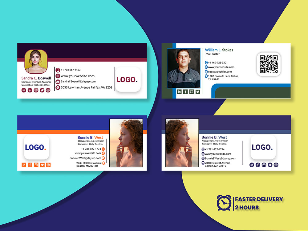 Clickable html email signature, gmail signature, html signature | Upwork