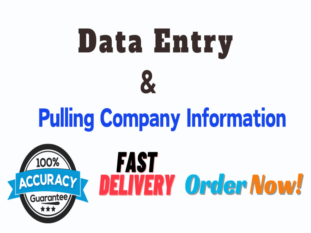 Accurate data entry and pulling company information | Upwork