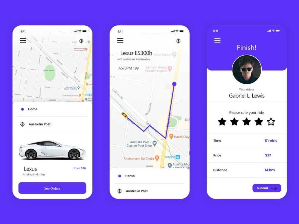 Uber/Lyft/Bolt Like Taxi GPS-based Flutter Mobile App | Upwork