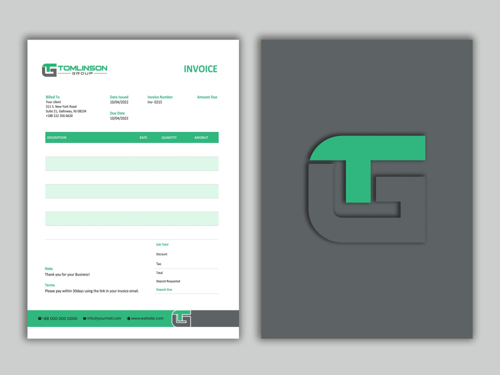 A professional invoice templates | Upwork