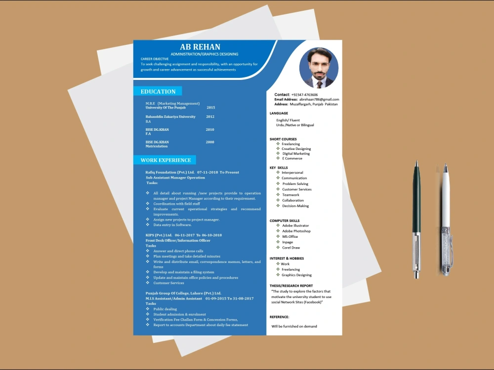 Updated infographic and professional resume design for your next job ...