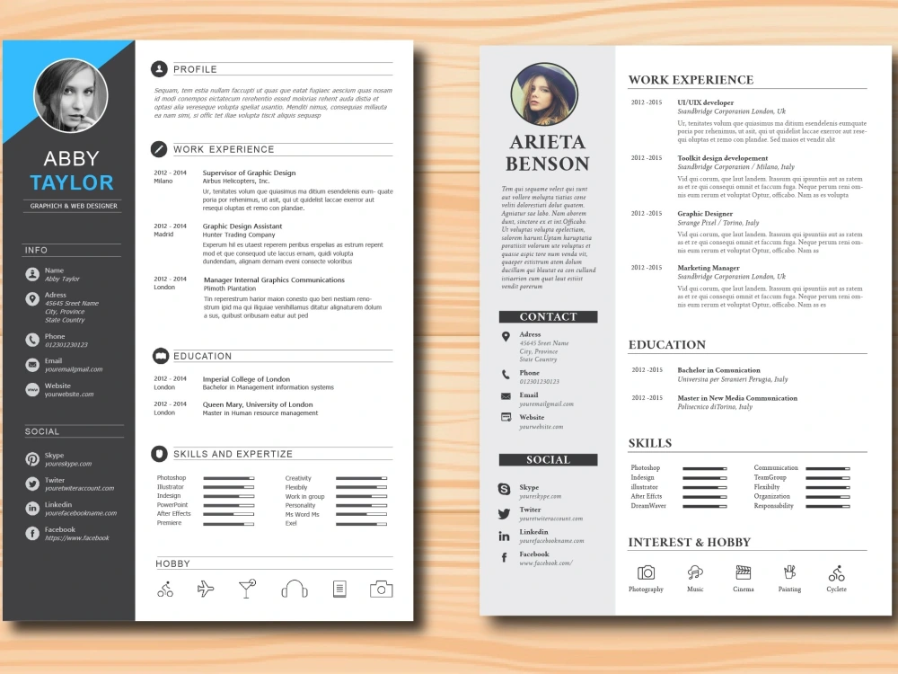 Updated infographic and professional resume design for your next job ...