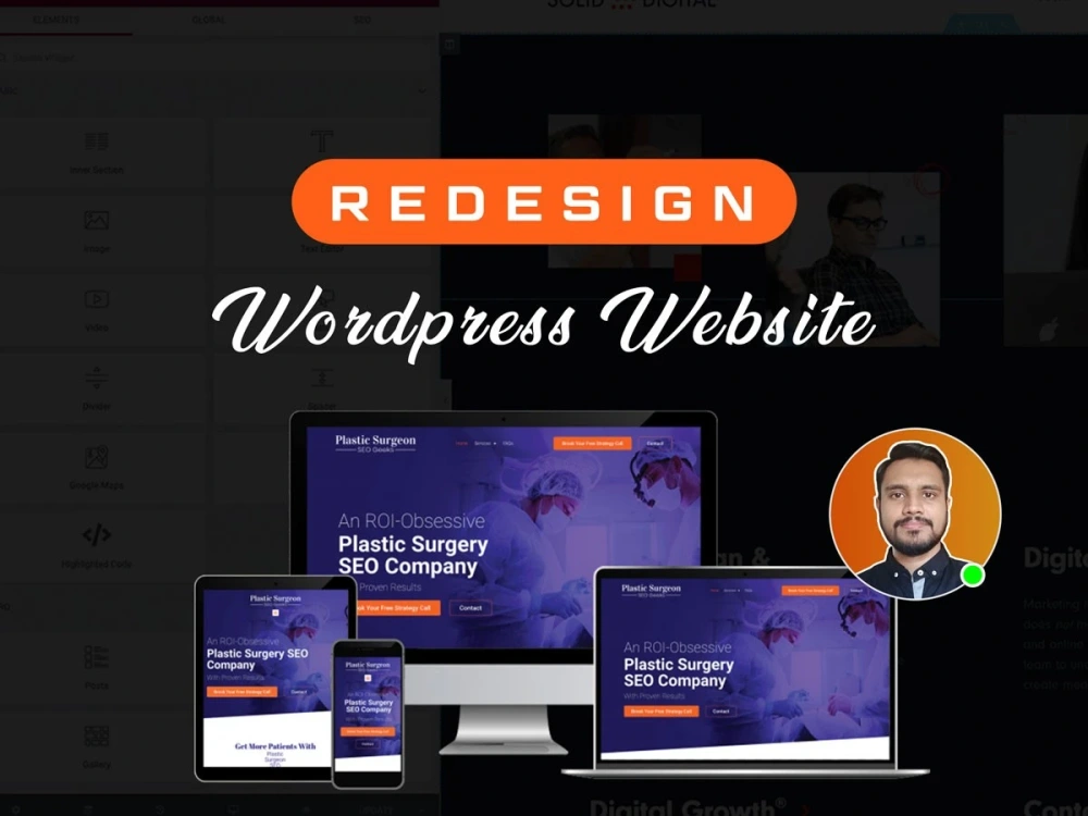 Wordpress website design or redesign | Elementor | Divi | WP Bakery | Upwork
