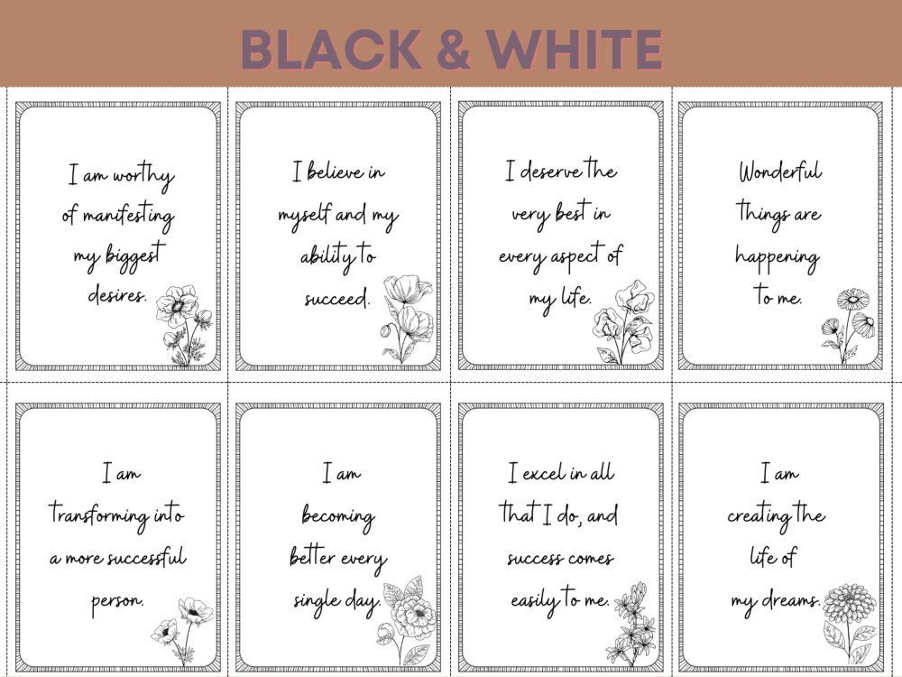 64 editable success affirmation cards | Upwork