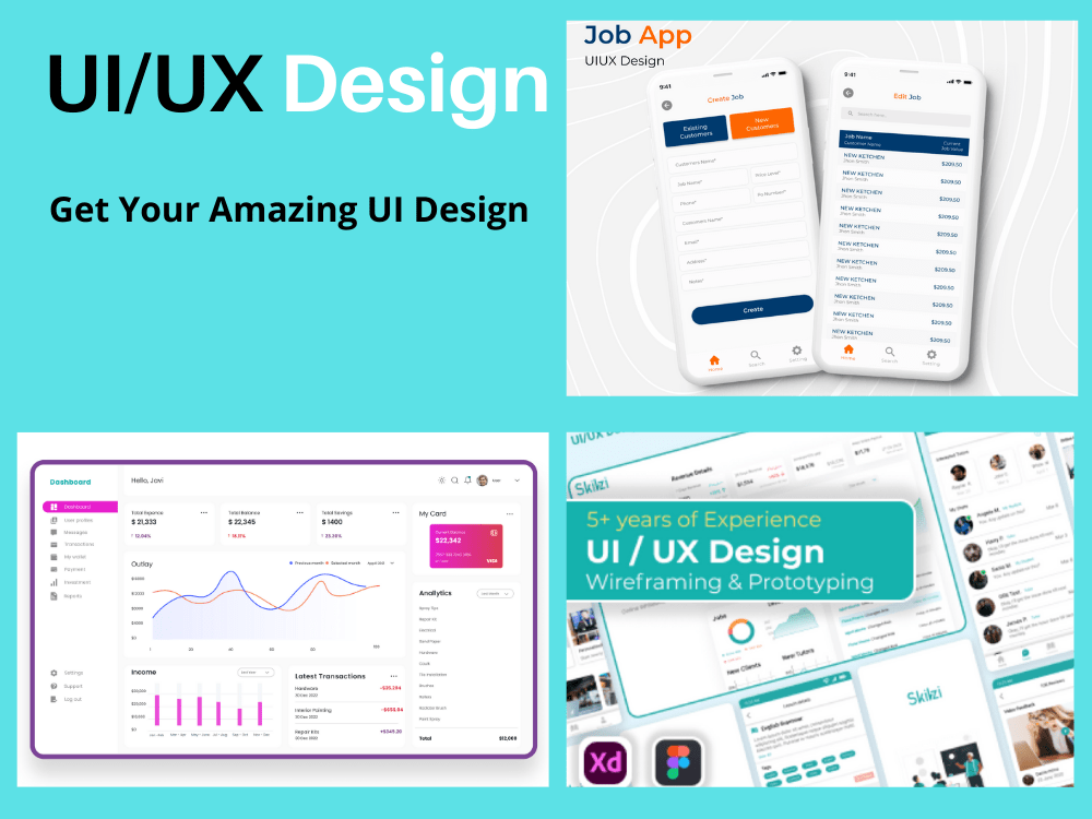 UI UX design, website, dashboard, mobile app UI UX design | Upwork