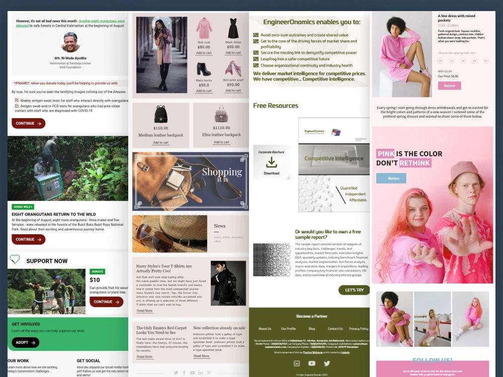 An editable Hubspot drag & drop responsive email newsletter template ...