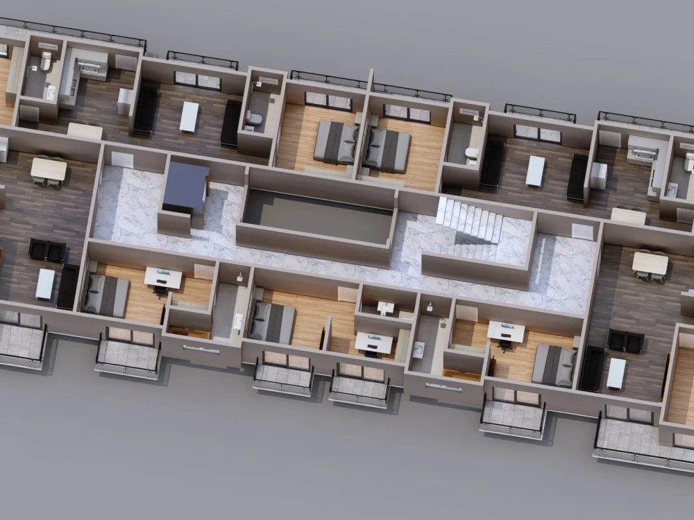 A fantastic 3D Floor plan/ Isometric plan | Upwork