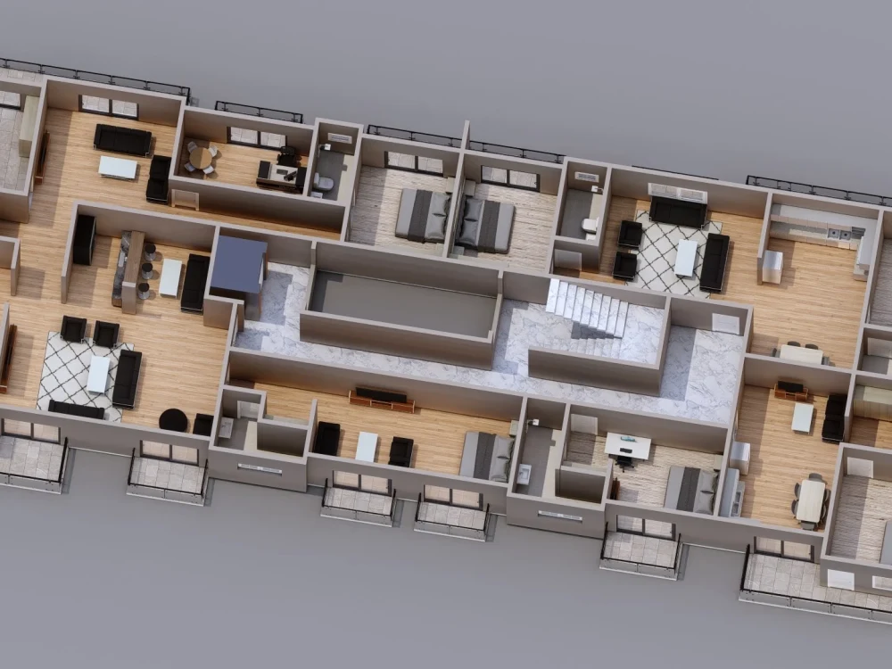 A fantastic 3D Floor plan/ Isometric plan | Upwork