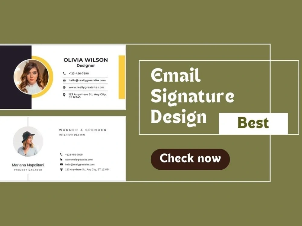 A clickable responsive HTML email signature | Upwork