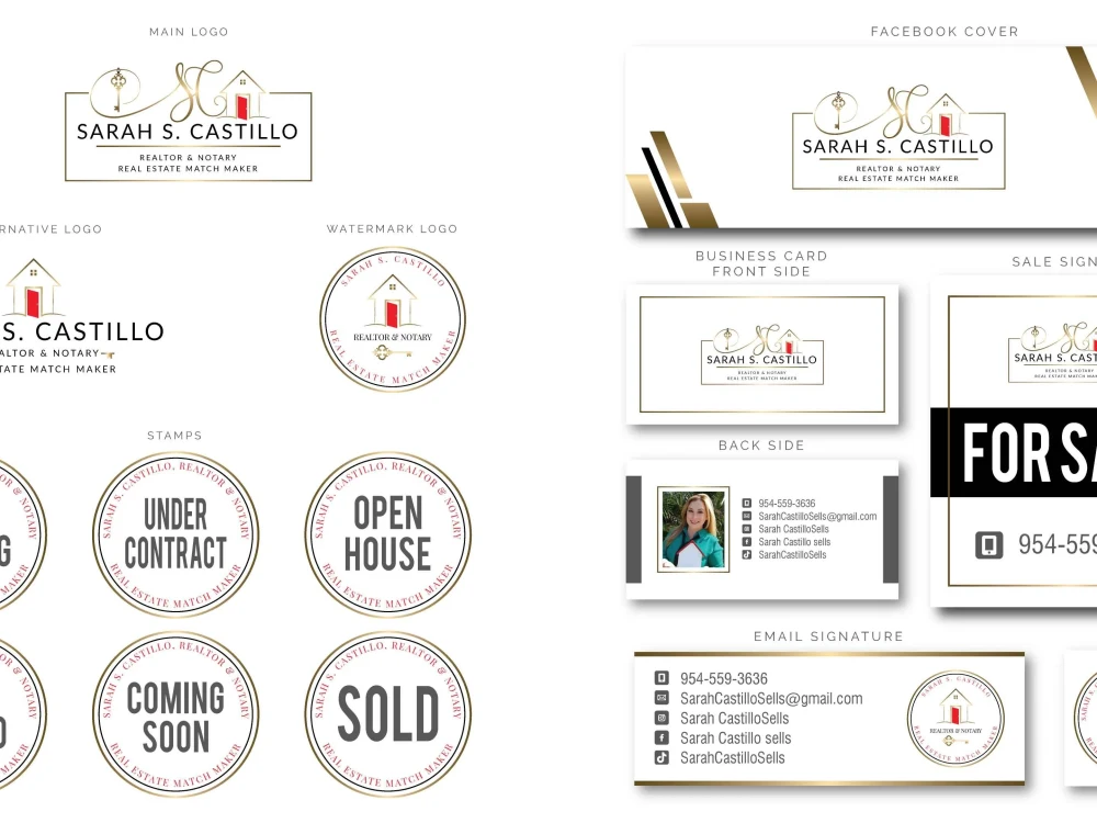 Create a real estate logo signature for your company with a branding ...