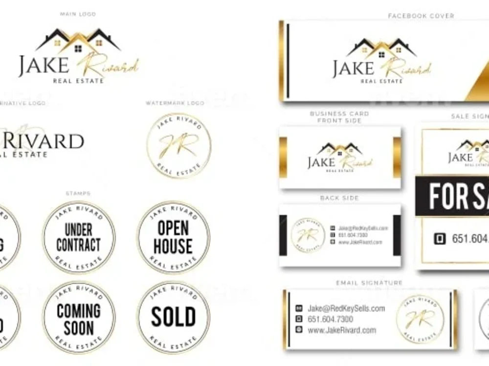 Create a real estate logo signature for your company with a branding ...
