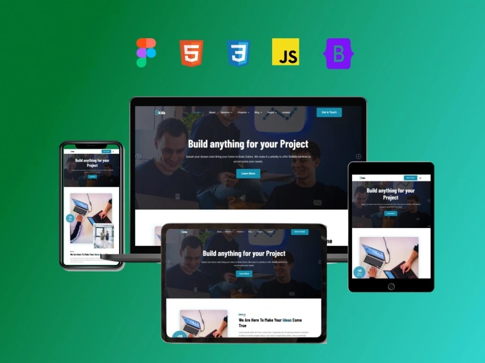 PSD - XD - Figma To HTML/CSS/Js/Bootstrap Template | Upwork