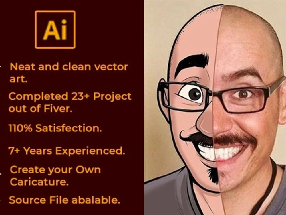 Vector detailed caricature, cartoon | Upwork