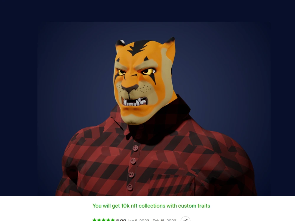 A Hyper-realistic 3D NFT collection with custom traits | Upwork