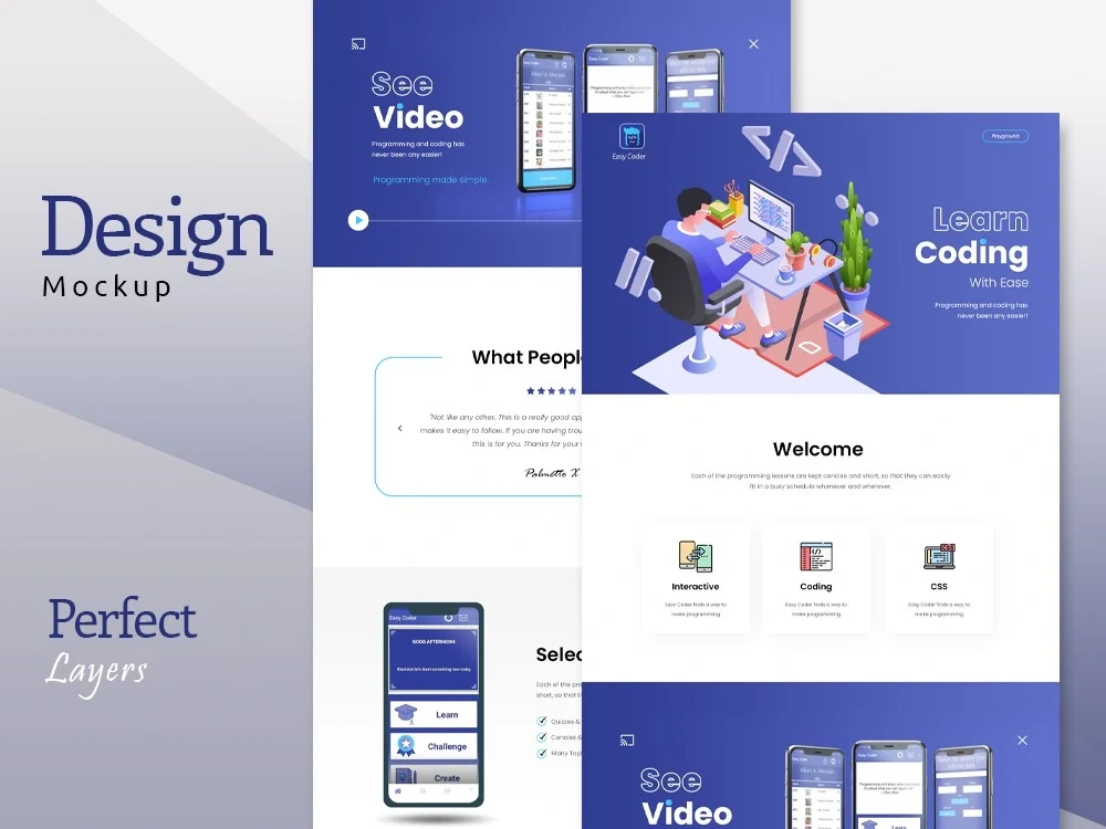 PSD website mockup or PSD web design | Upwork