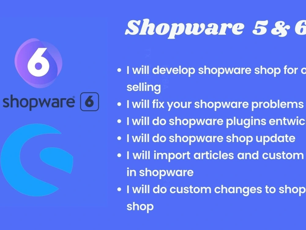 Shopware 5 & 6 Bugs fixing Theme and Plugin development | Upwork