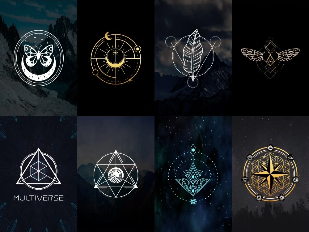 A amazing sacred geometry mystical spiritual and esoteric logo design ...