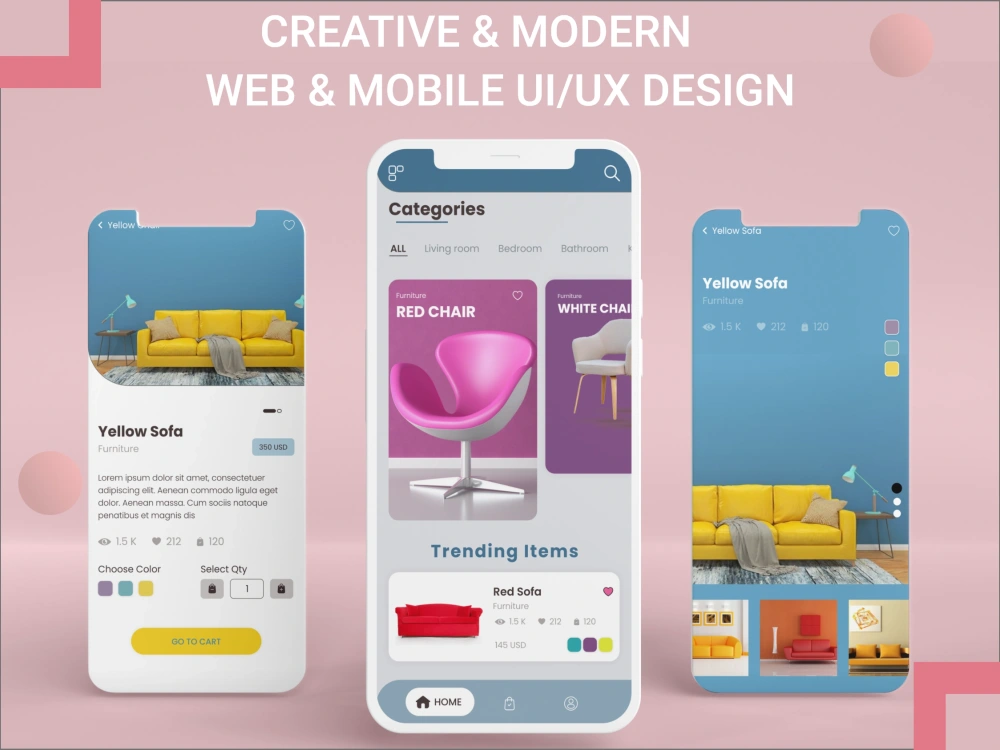 A creative website or mobile app UI/UX design in Adobe XD | Upwork