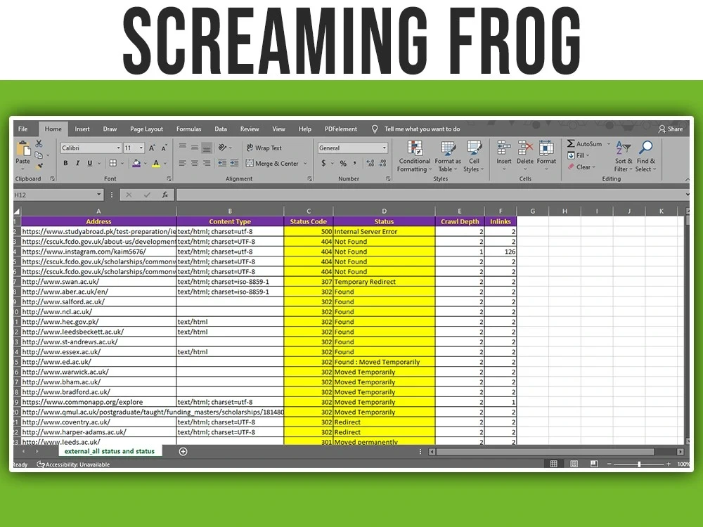 Screaming Frog Manual SEO Audit Report |Screaming Frog | SEO Audit ...