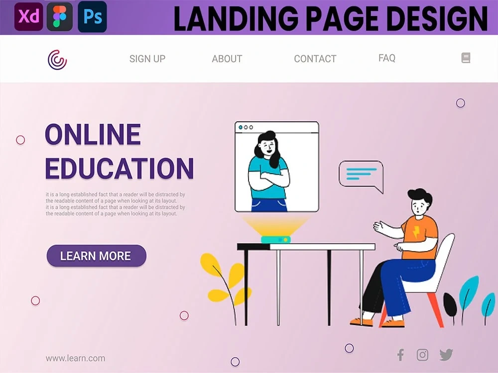 Unique landing page designs | Upwork