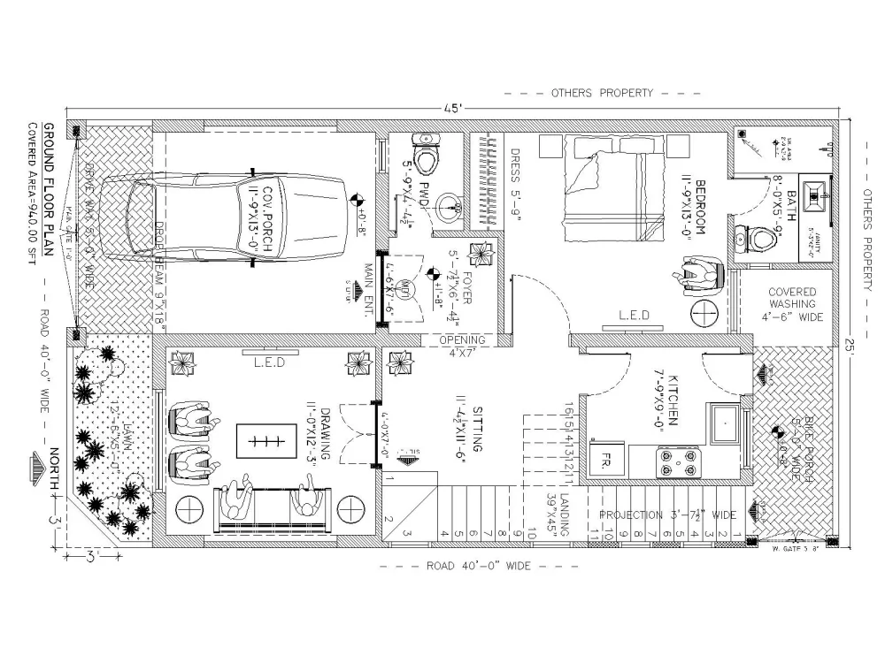 Redraw 2d floor plan, residential, House plan drawing in AutoCAD | Upwork