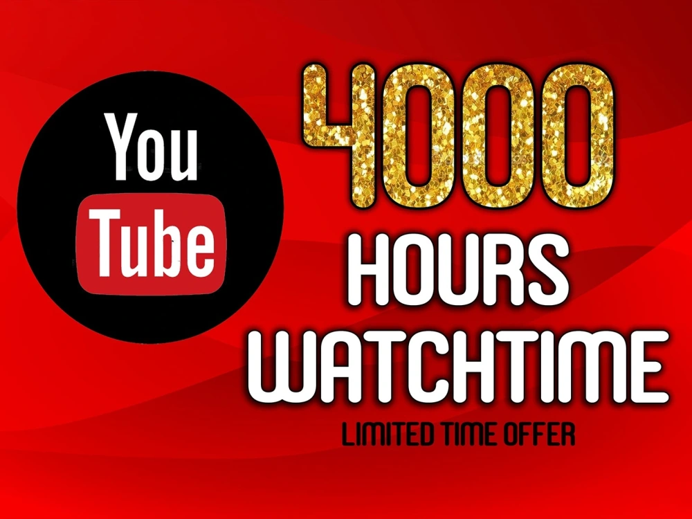 4000 Hours YouTube Watch Time for Channel Monetizzation | Upwork