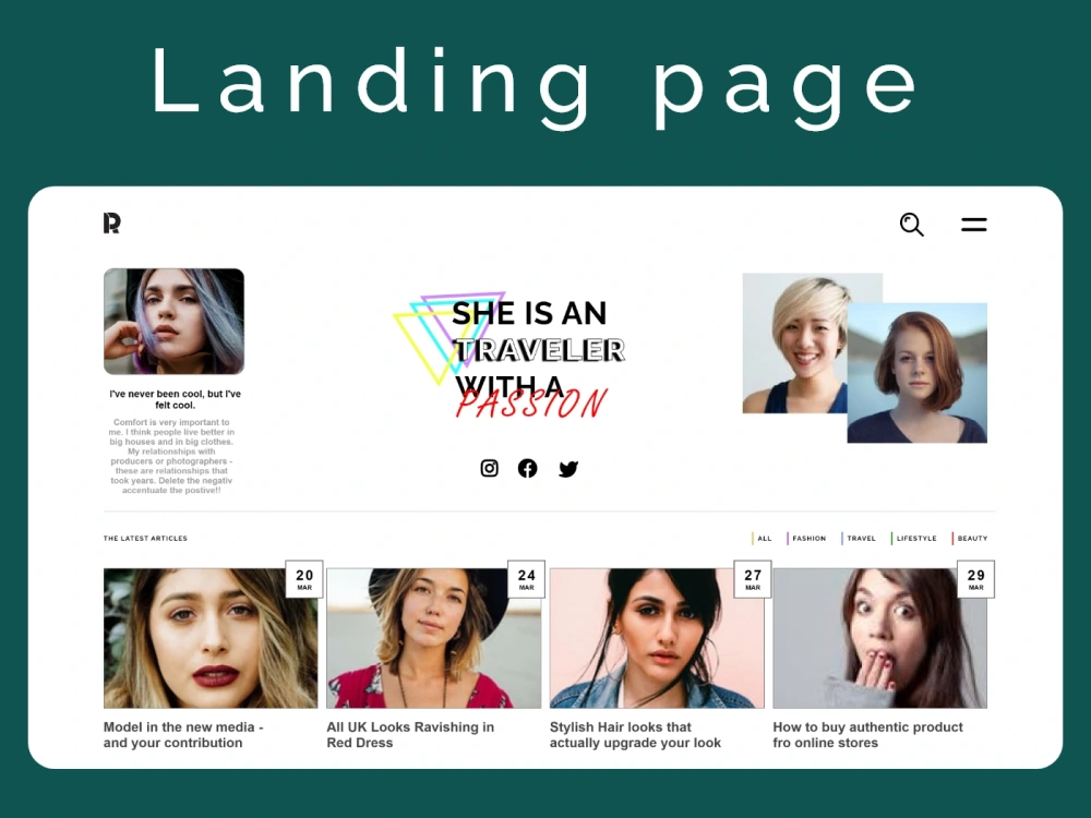 Responsive Landing Page || UI DESIGN | Upwork