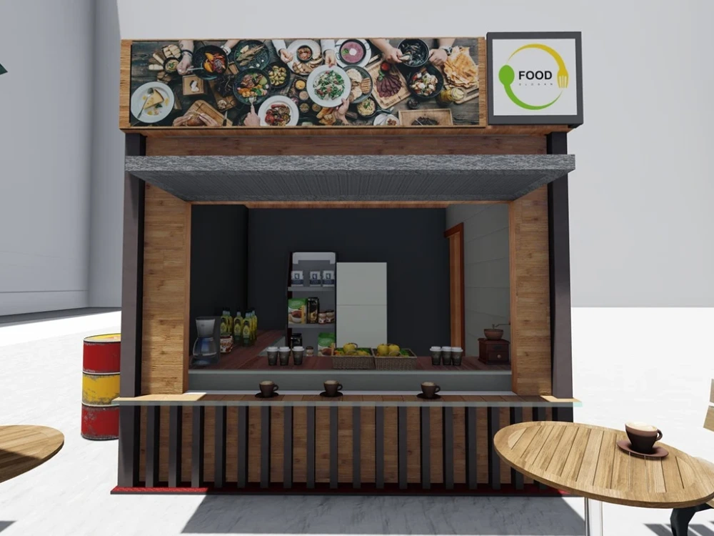 Amazing cafe shop, booth, small shop and stall with 3d model and ...