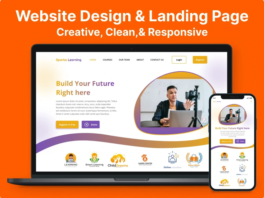 Web design, landing page, UI UX design in Figma, XD | Upwork