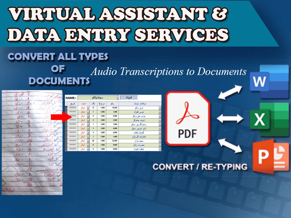 An error-free data entry in excel and word | Upwork