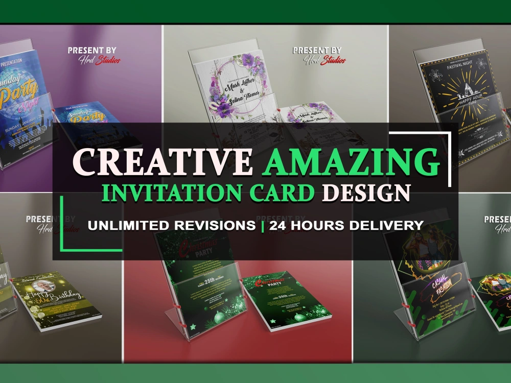 An eye-catching professional wedding,birthday & business invitation ...