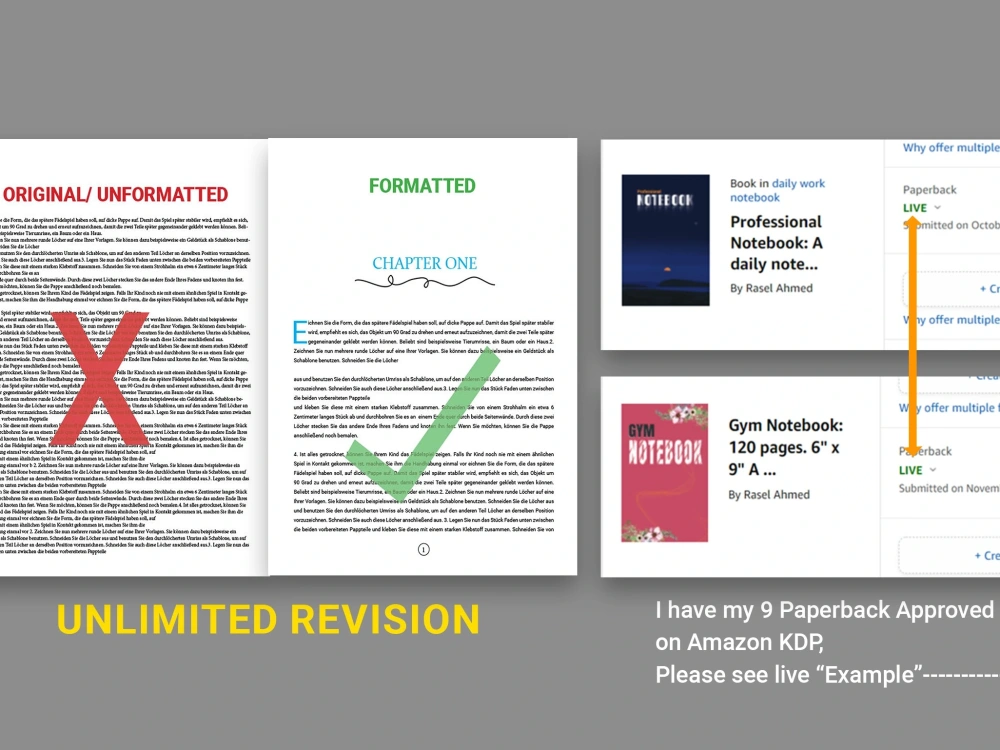 Ebook formatting, book layout design for kindle and print | Upwork