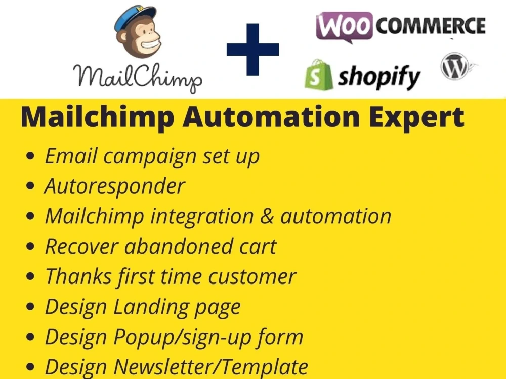 MailChimp Email Newsletters ,Template design, flows setup ,popup | Upwork