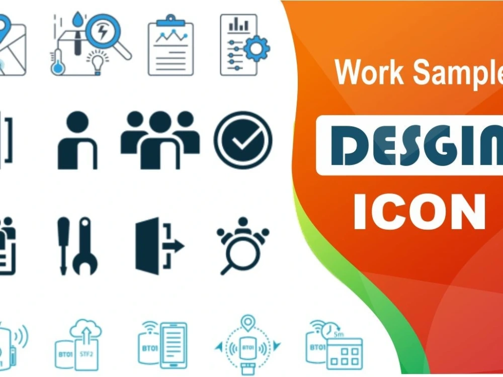 A set of icons, badges, various design styles | Upwork