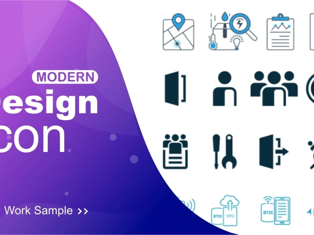 A set of icons, badges, various design styles | Upwork