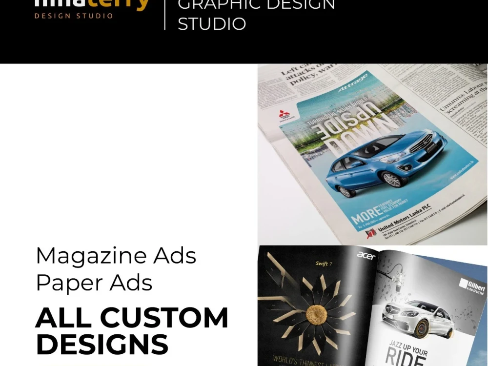 Professional and minimal magazine ad or newspaper ad design | Upwork