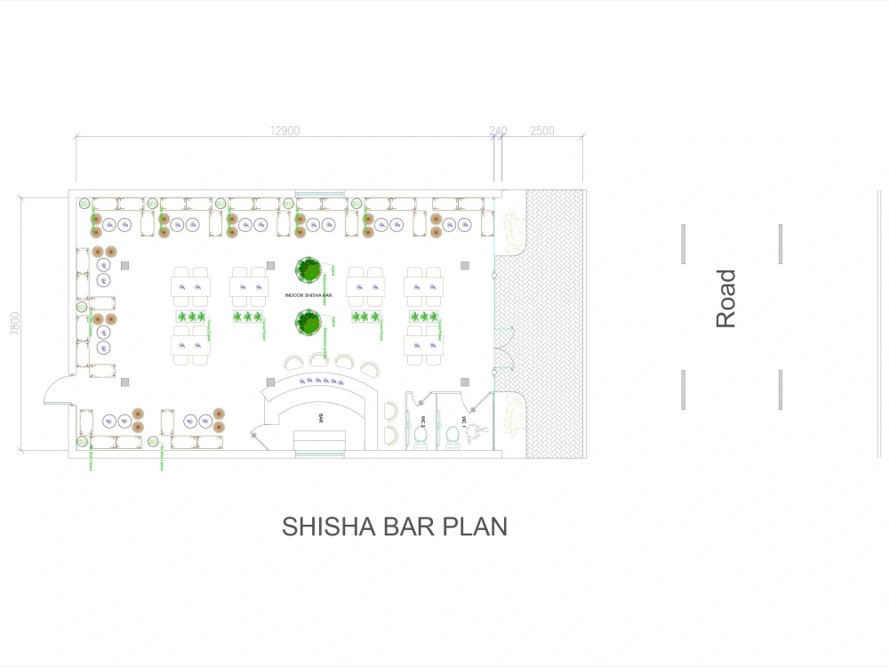 A south american style shisha bar design and plan | Upwork