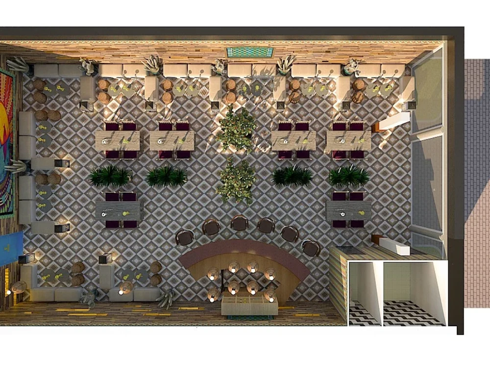 A south american style shisha bar design and plan | Upwork