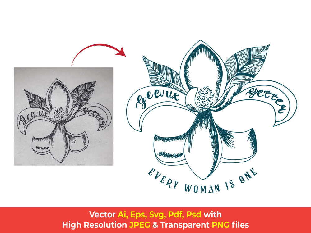 Digitize Vector Ai, EPS, PDF, SVG files & PNG, JPG from Sketch, Logo ...