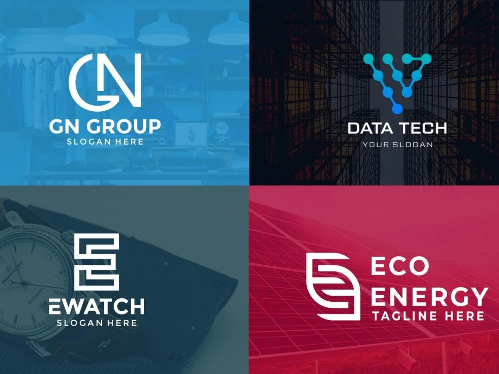 Unique modern text logo, wordmark, lettermark logo design | Upwork