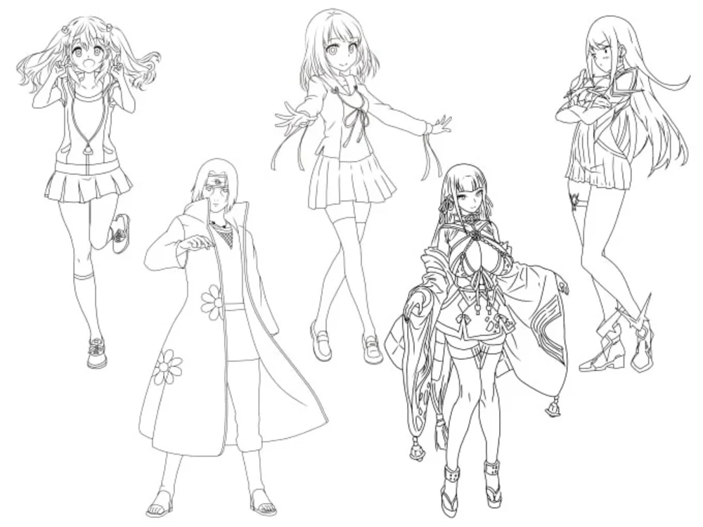 Line art manga anime style illustration | Upwork