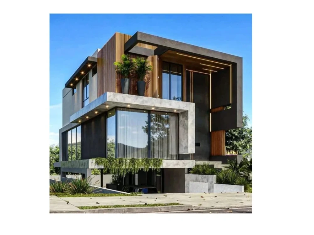An amazing house design(2d/3delevation with material detail) | Upwork