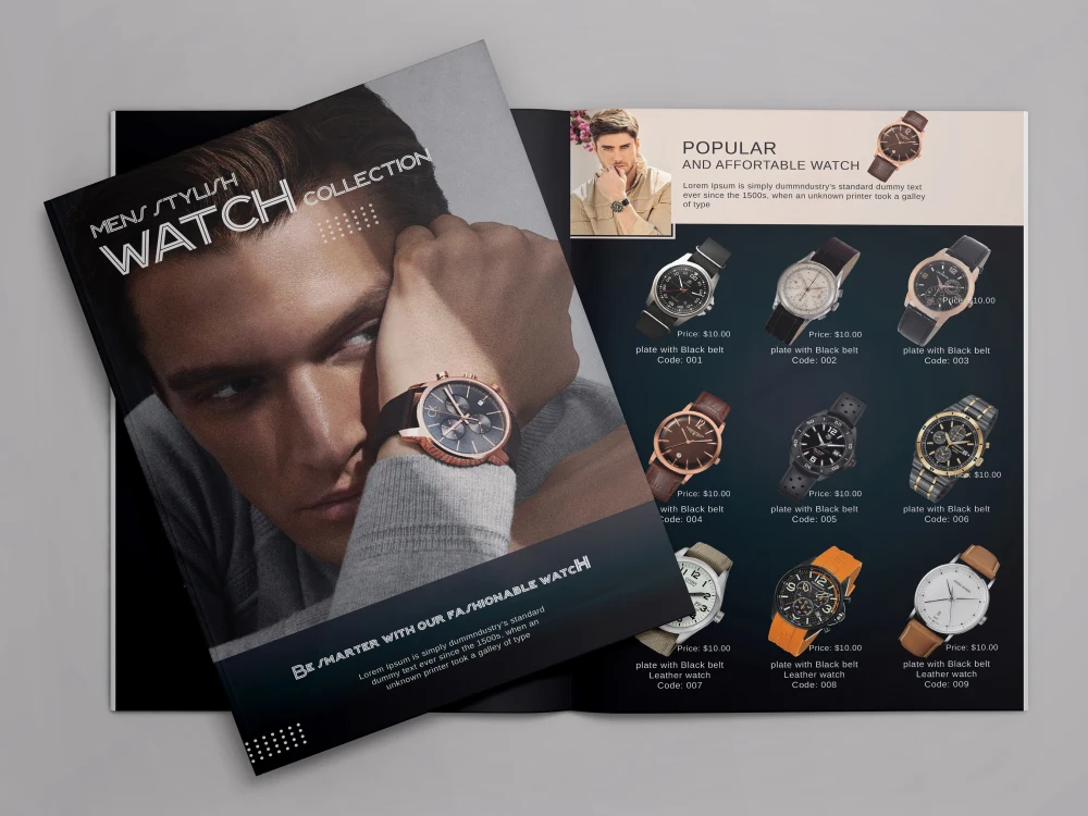 A professional and modern catalog design, product catalog or sell sheet ...